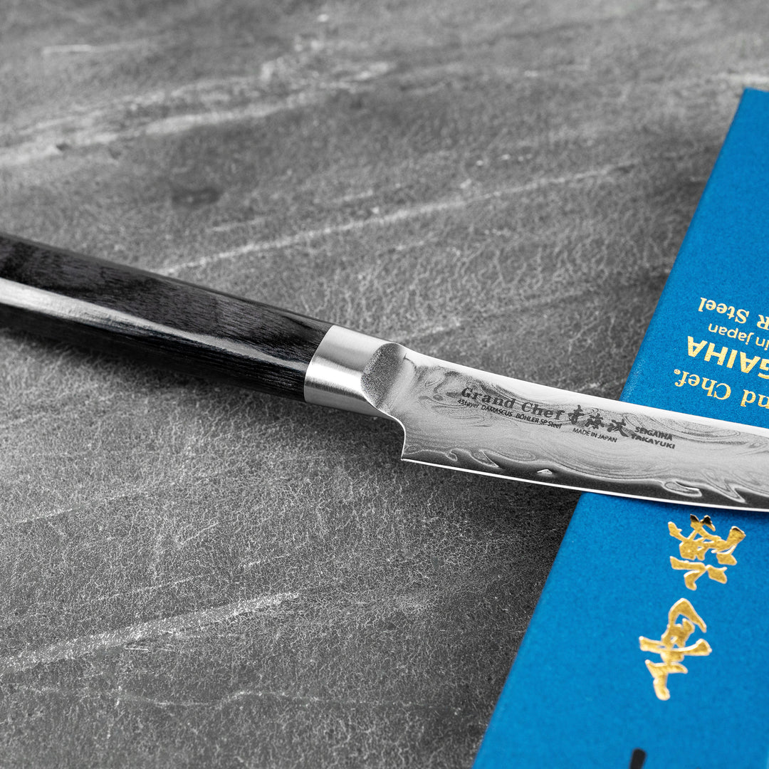 Paring 8 cm Sakai Takayuki Seigaiha Bohler N685 Damascus – Noże Japońskie