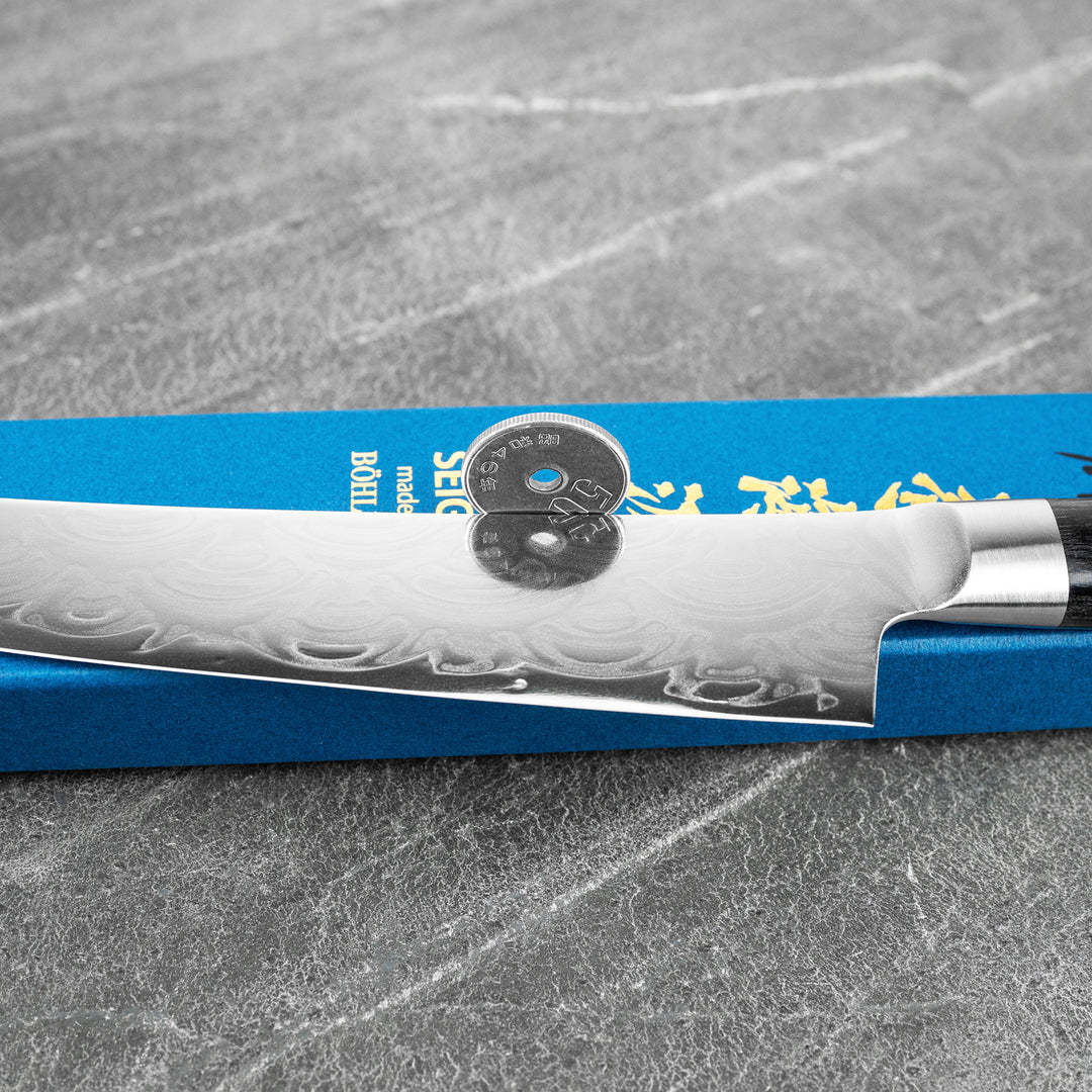 Petty 15 cm Sakai Takayuki Seigaiha Bohler N685 Damascus – Noże Japońskie